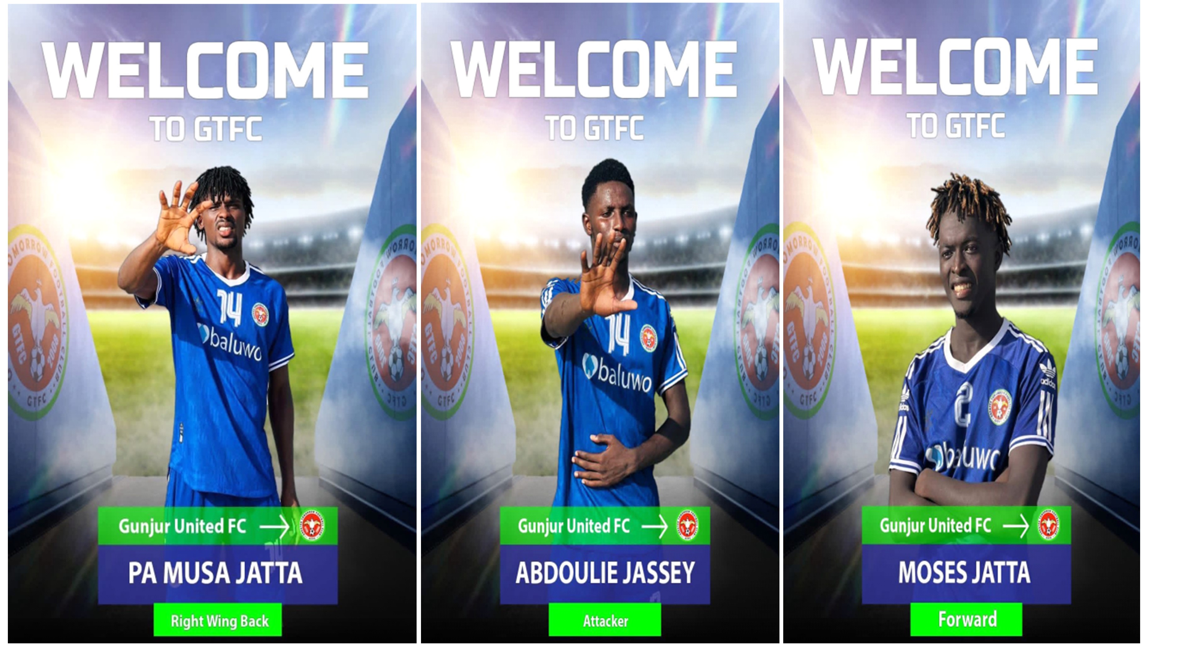 Greater Tomorrow sign Gunjur Utd trio Jatta, Jassey, Jatta - The Point