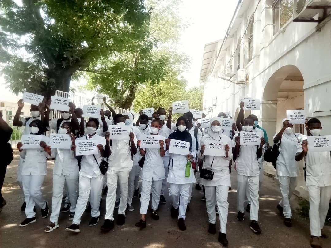 Nurses protest again over unpaid allowances - The Point