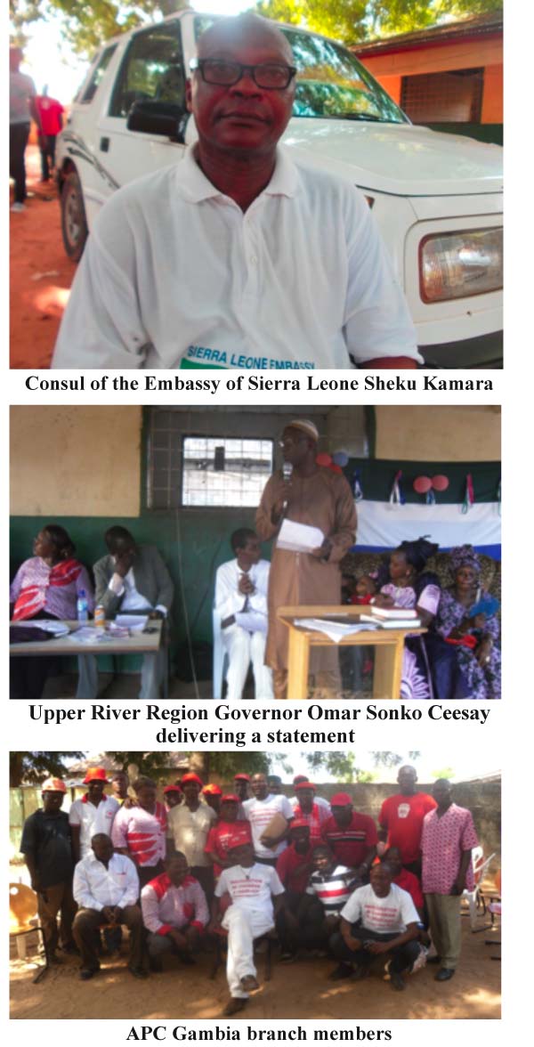 APC –The Gambia praises Ambassador Daramy, inaugurates Basse chairman ...