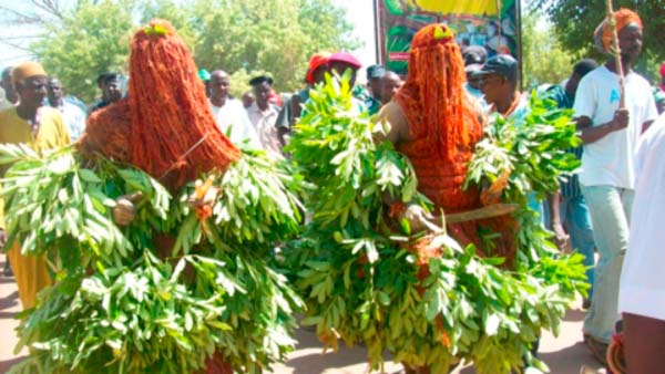 Exhibition of Kankurang in Janjangbureh - The Point